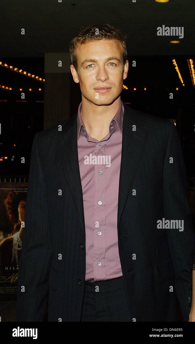Nov. 20, 2001 - Los Angeles, CALIFORNIA, USA - SIMON BAKER.THE AFFAIR ...