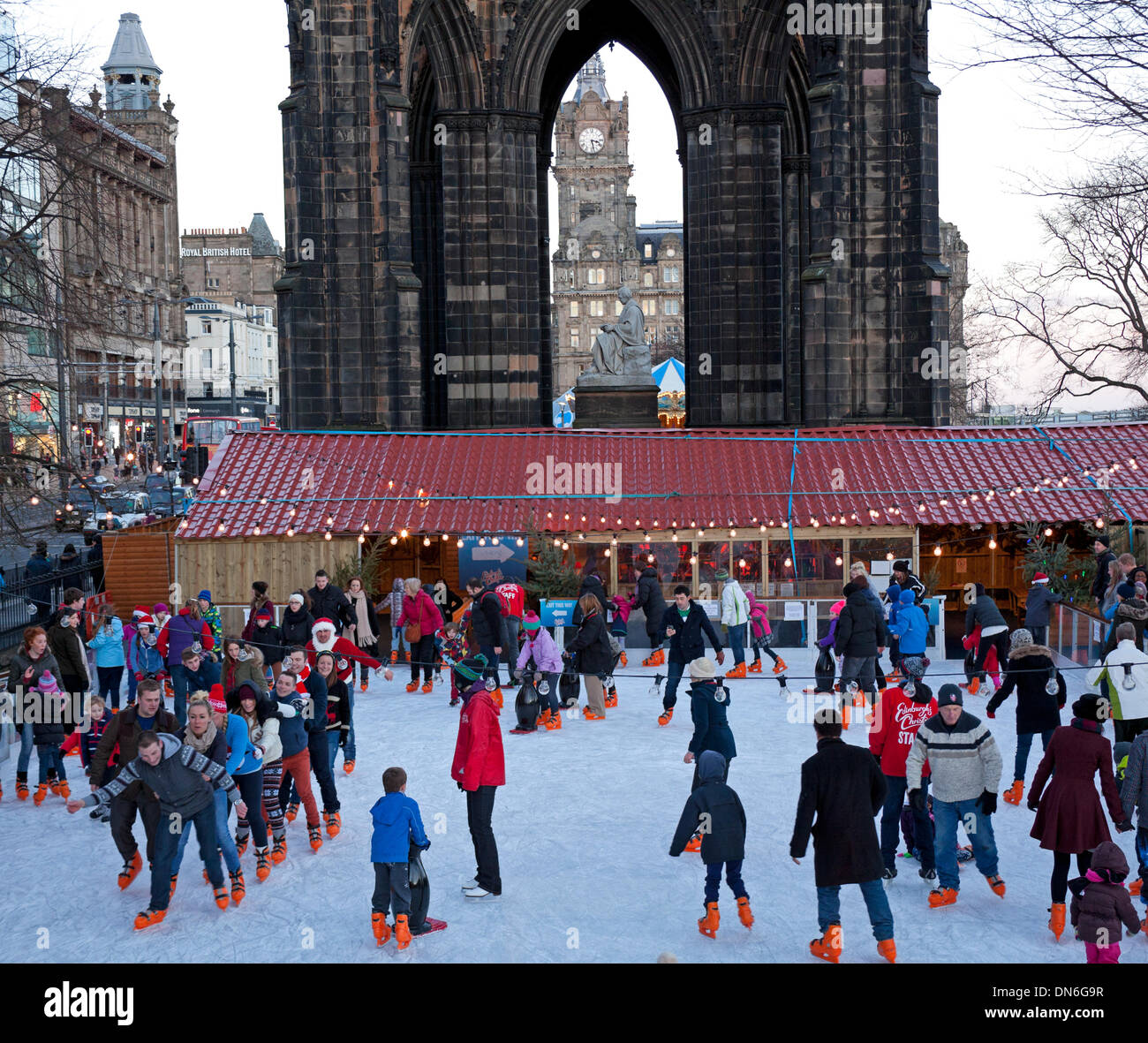 19 Dec. 2013, Edinburgh Christmas Ice Rink, Princes Street Gardens ...