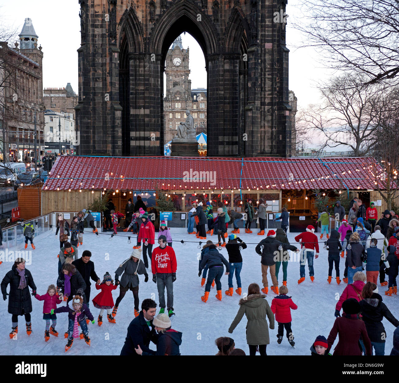 19 Dec. 2013, Edinburgh Christmas Ice Rink, Princes Street Gardens ...