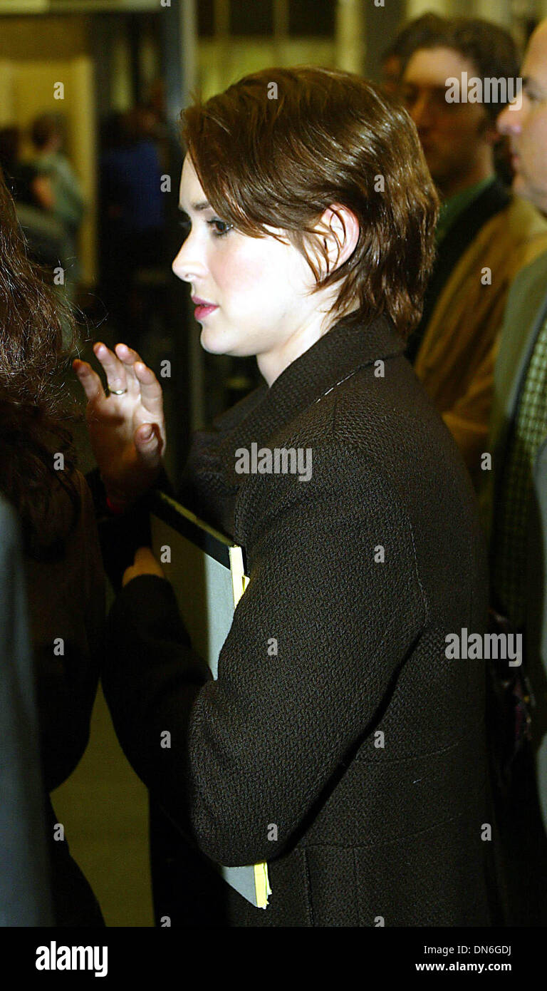Dec. 27, 2002 - Beverly Hills, CALIFORNIA, USA - WINONA RYDER..ON HER ...