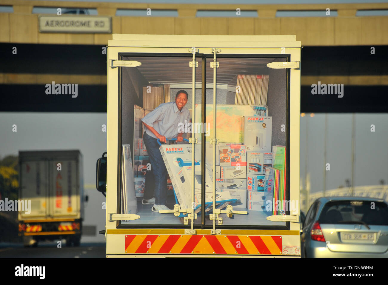 Two lorries driving along a South African motorway Stock Photo - Alamy