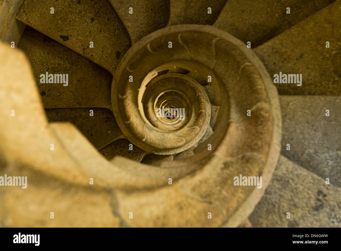 looking down a spiral staircase Stock Photo - Alamy