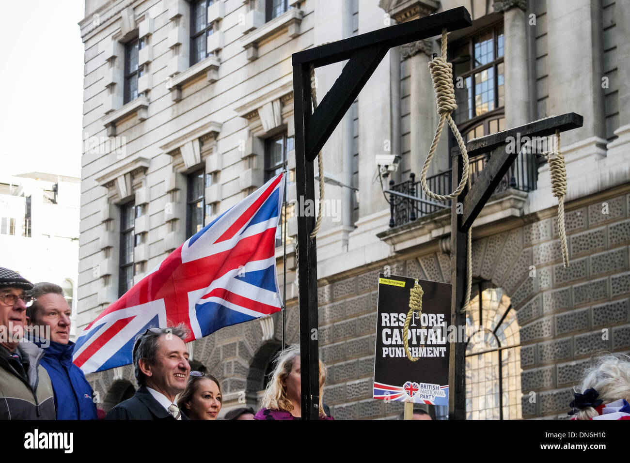 British National Party (BNP) supporters call for death penalty outside ...