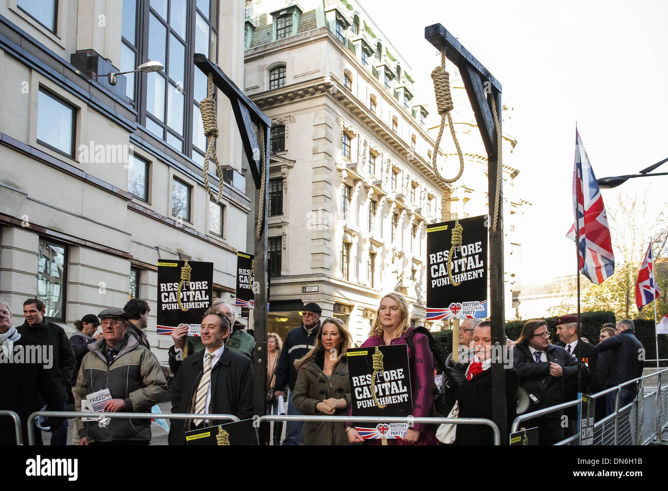 British National Party (BNP) supporters call for death penalty outside ...