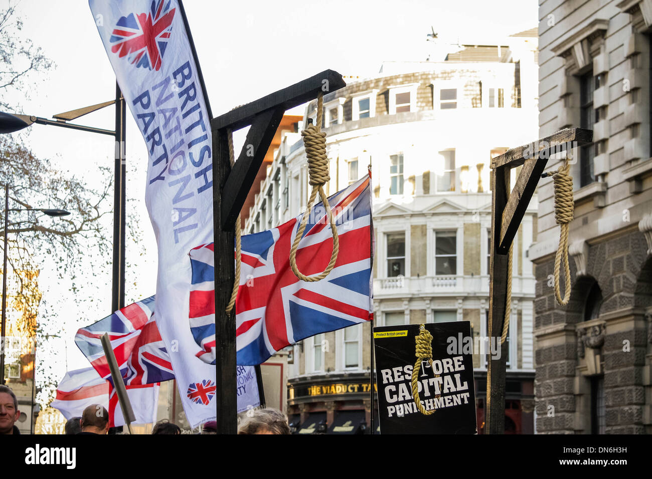British National Party (BNP) supporters call for death penalty outside ...
