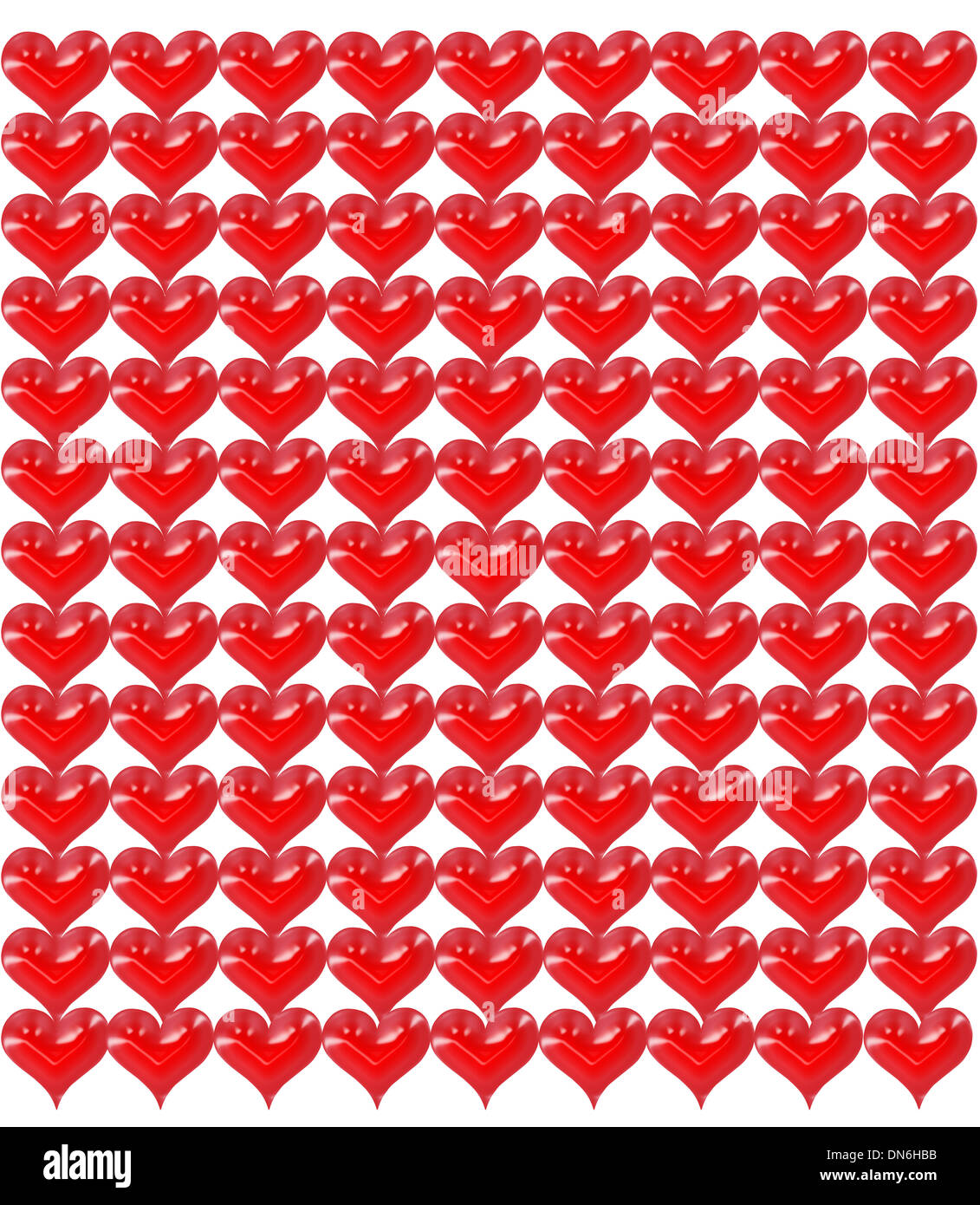 unusual texture from many red hearts on the white background Stock ...