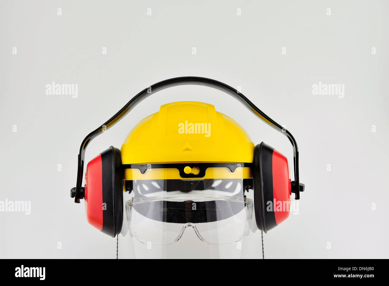 Safety Goggle , Helmet and earmuffs Stock Photo - Alamy