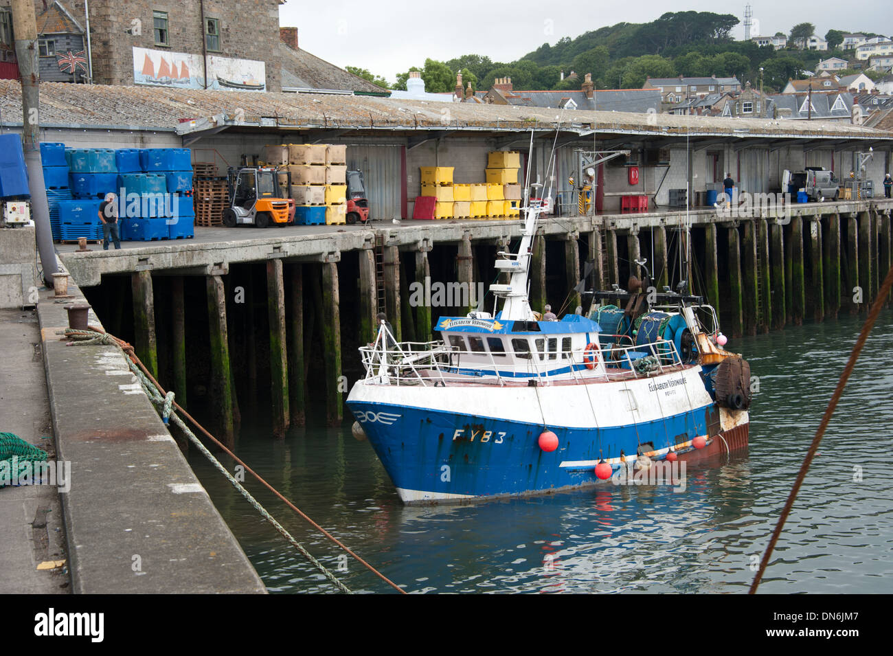 Trawler unloading fish hi-res stock photography and images - Alamy