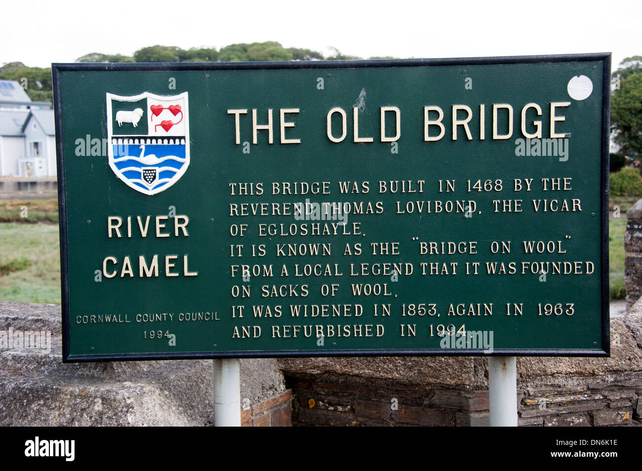 The Old Bridge River Camel Wadebridge Cornwall UK Stock Photo - Alamy