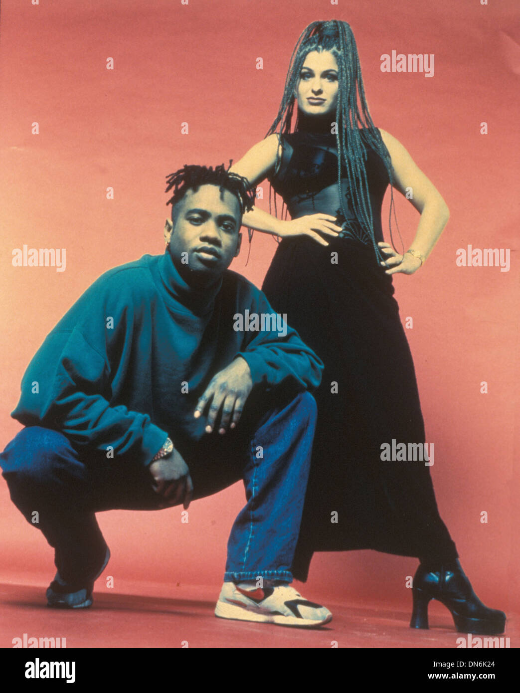 CAPELLA Promotional photo of Italian vocal duo about 1990 Stock Photo ...