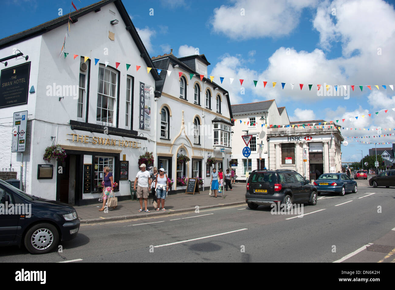 The Swan Hotel Wadebridge Cornwall UK Stock Photo - Alamy