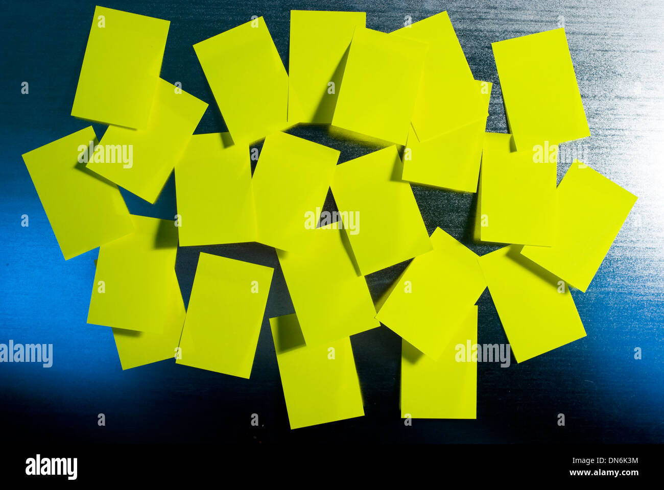 many yellow note Stock Photo - Alamy