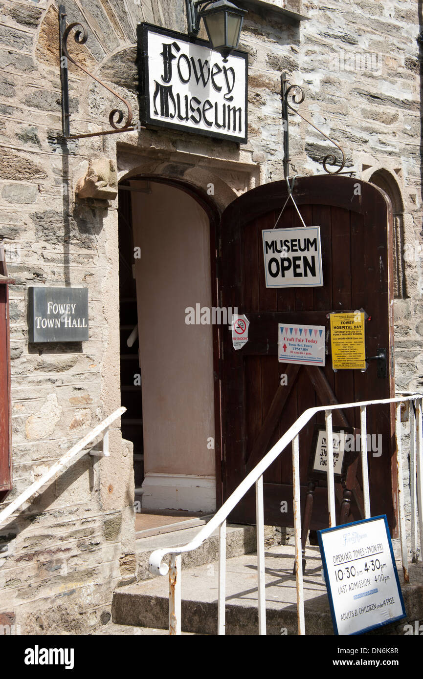 Fowey Town Museum Cornwall UK Stock Photo - Alamy