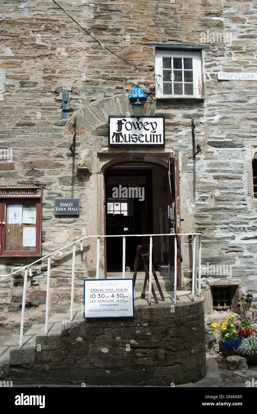 Fowey Town Museum Cornwall UK Stock Photo - Alamy