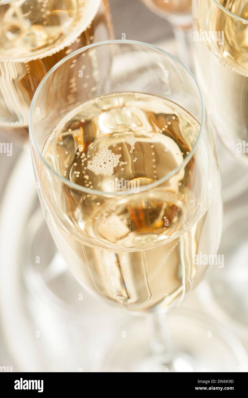 Bubbling Champagne in a Glass for a Celebration Stock Photo - Alamy