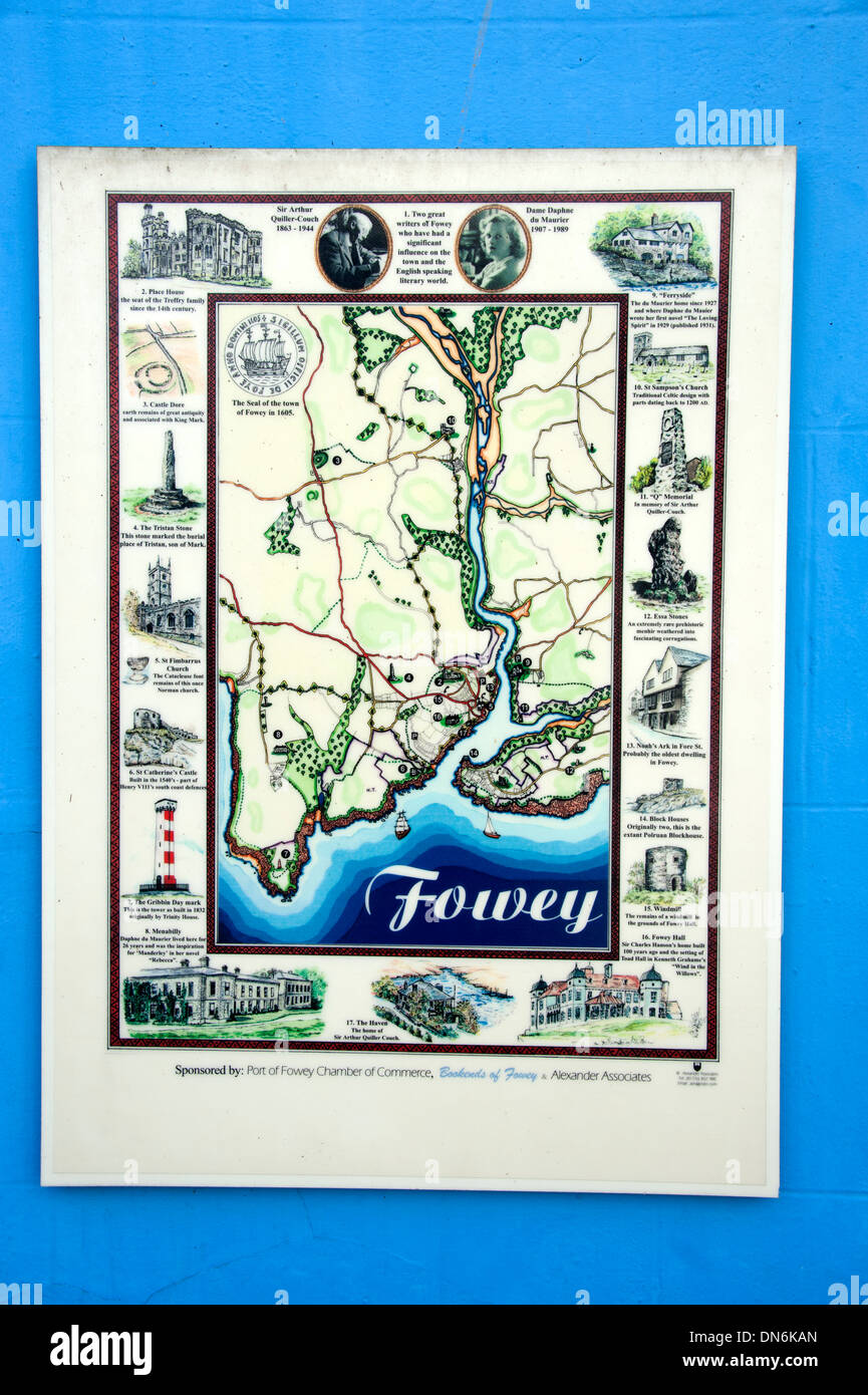 Map of cornwall hi-res stock photography and images - Alamy