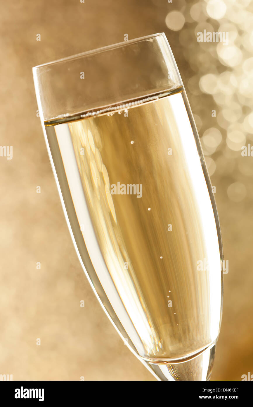 Bubbling Champagne in a Glass for a Celebration Stock Photo - Alamy