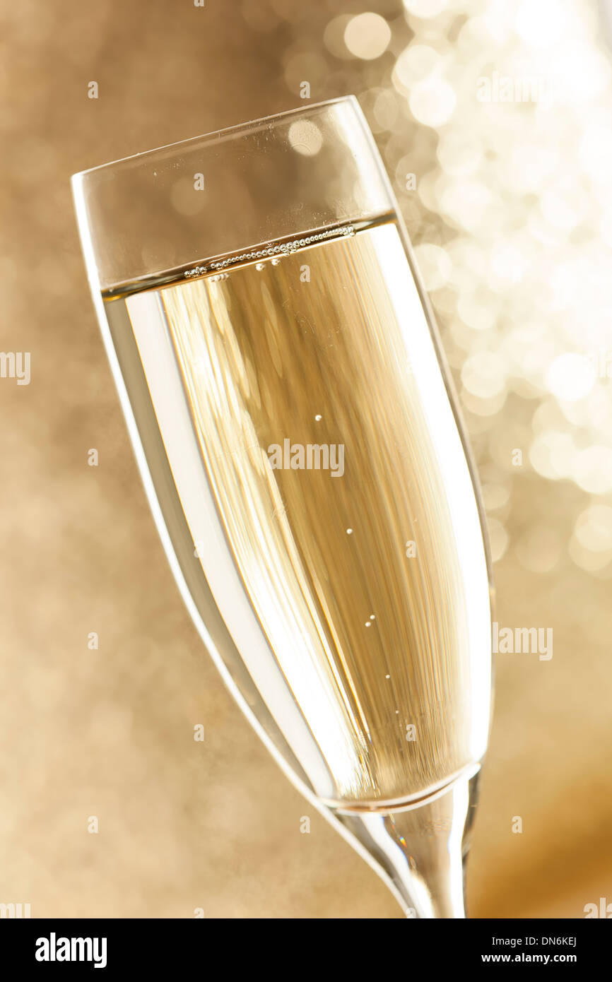 Bubbling Champagne in a Glass for a Celebration Stock Photo - Alamy