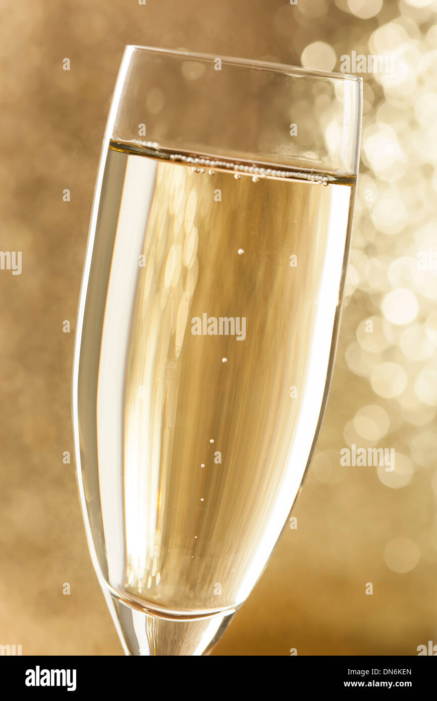 Bubbling Champagne in a Glass for a Celebration Stock Photo - Alamy