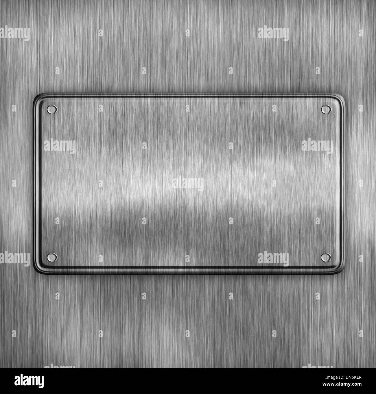 metal sign on metal aluminum texture Stock Photo - Alamy