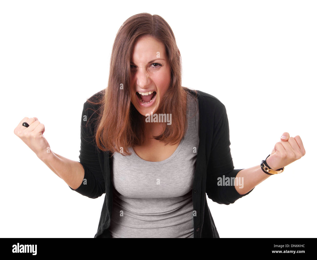 angry woman screaming Stock Photo - Alamy
