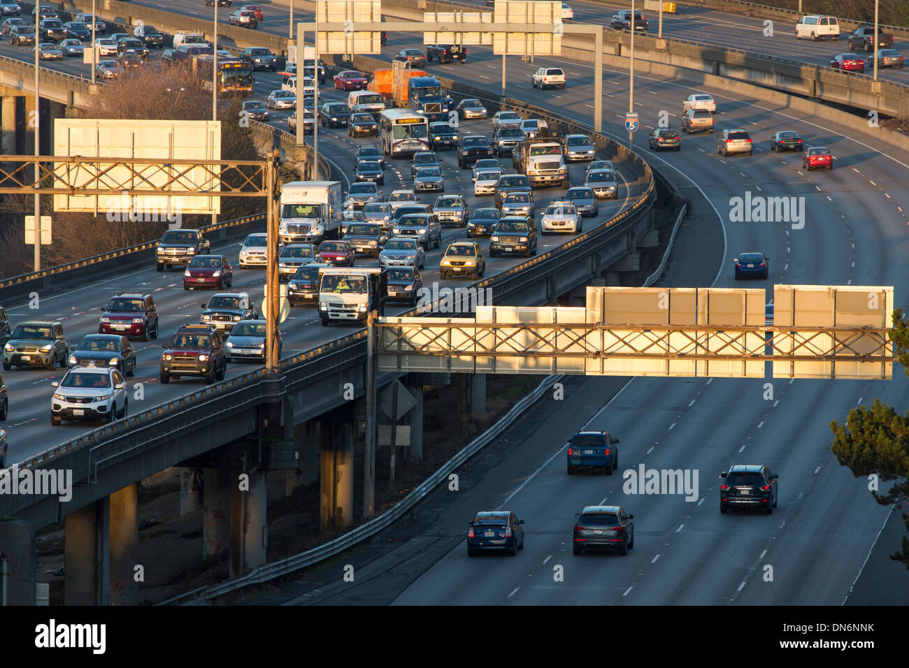 United States, Washington. Seattle, Interstate 5 Stock Photo - Alamy