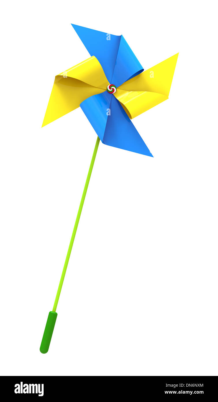 Colored Pinwheel, isolated on white, 3d render Stock Photo - Alamy