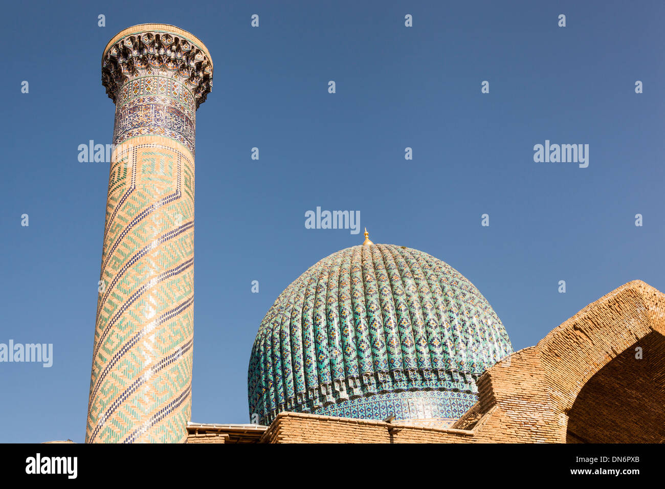 Gur Emir Mausoleum, also known as Gur Amir, Guri Amir, Gur-E Amir, and ...