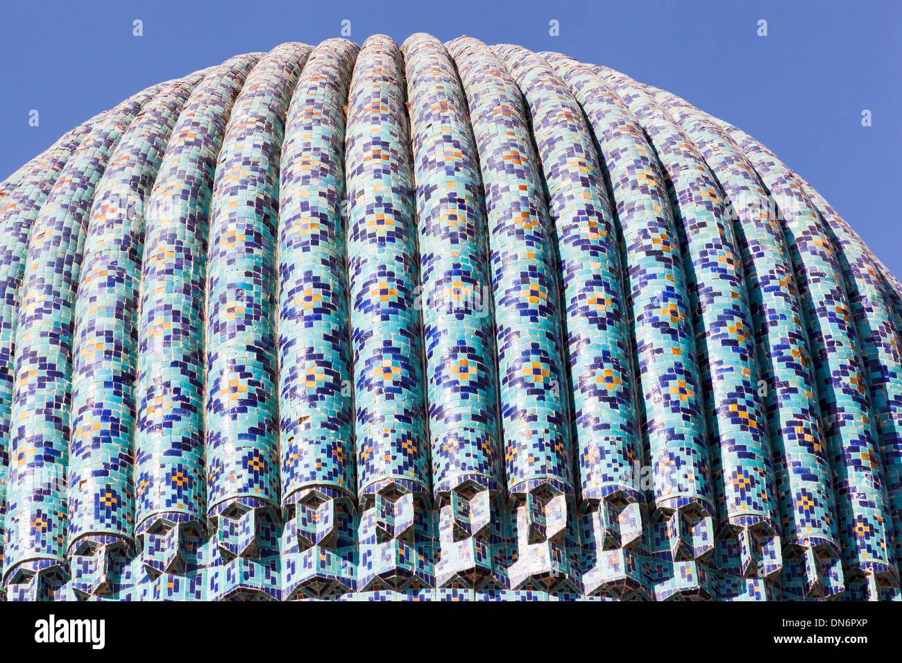 Dome of Gur Emir Mausoleum, also known as Gur Amir, Guri Amir, Gur-E ...