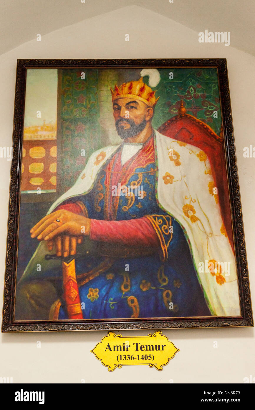 Timur’s portrait, Gur Emir Mausoleum, also known as Gur Amir, Guri Amir ...