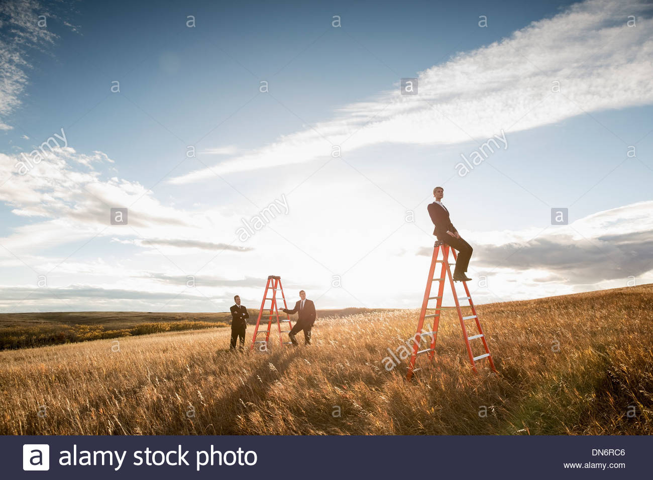 Moving up on the ladder hi-res stock photography and images - Alamy