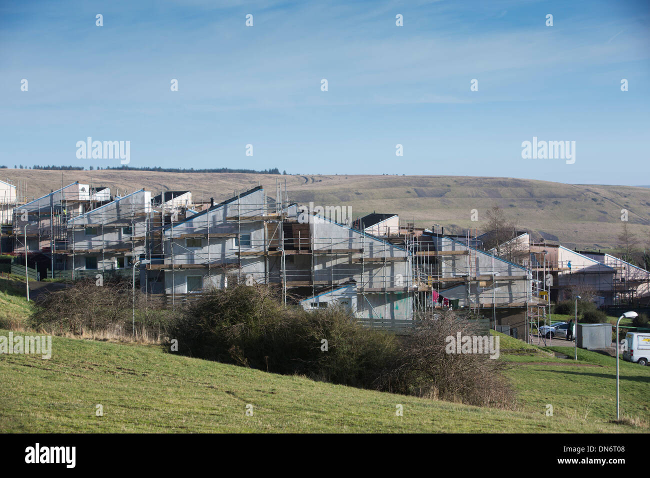 The infamous Penrhys council estate in the Rhondda Valleys Stock Photo ...