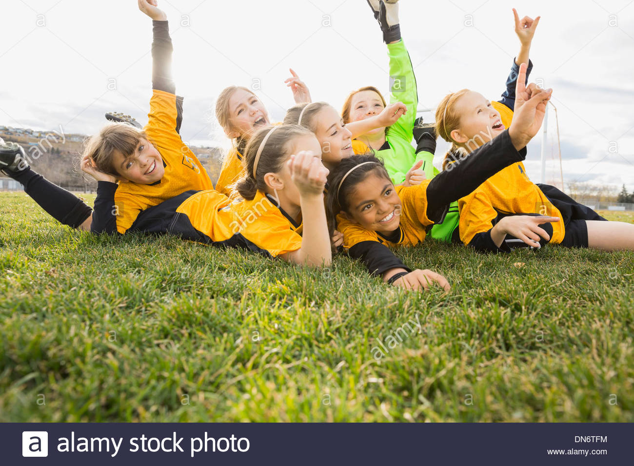 Soccer player lying down hi-res stock photography and images - Alamy