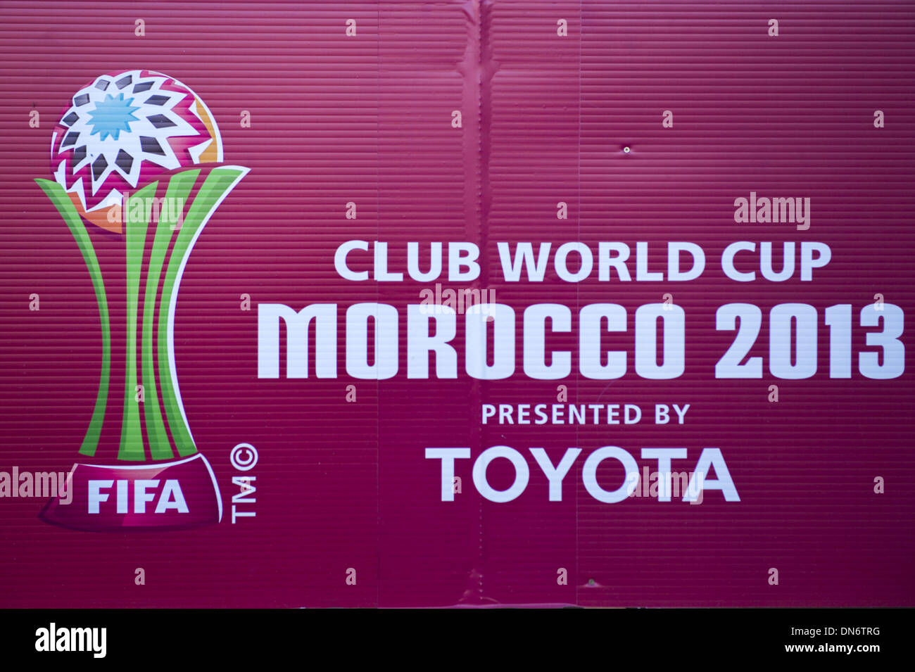 Marrakech, Morocco. 18th Dec, 2013. FIFA Club World Cup 2013 Logo ...