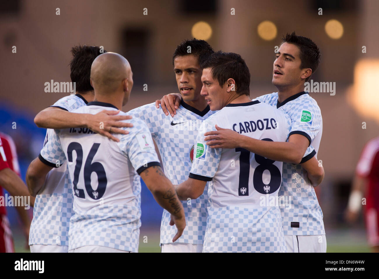 Marrakech, Morocco. 18th Dec, 2013. Monterrey team group Football ...