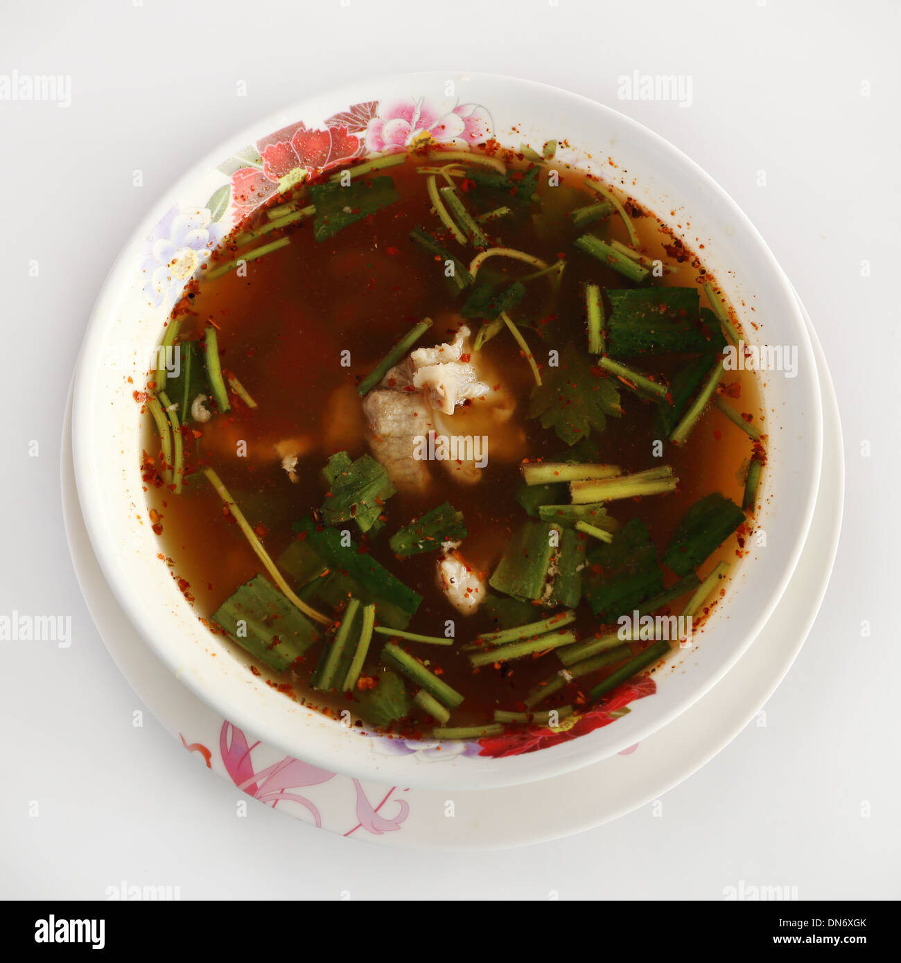 Spicy pork spare rib soup (Thai style food Stock Photo - Alamy