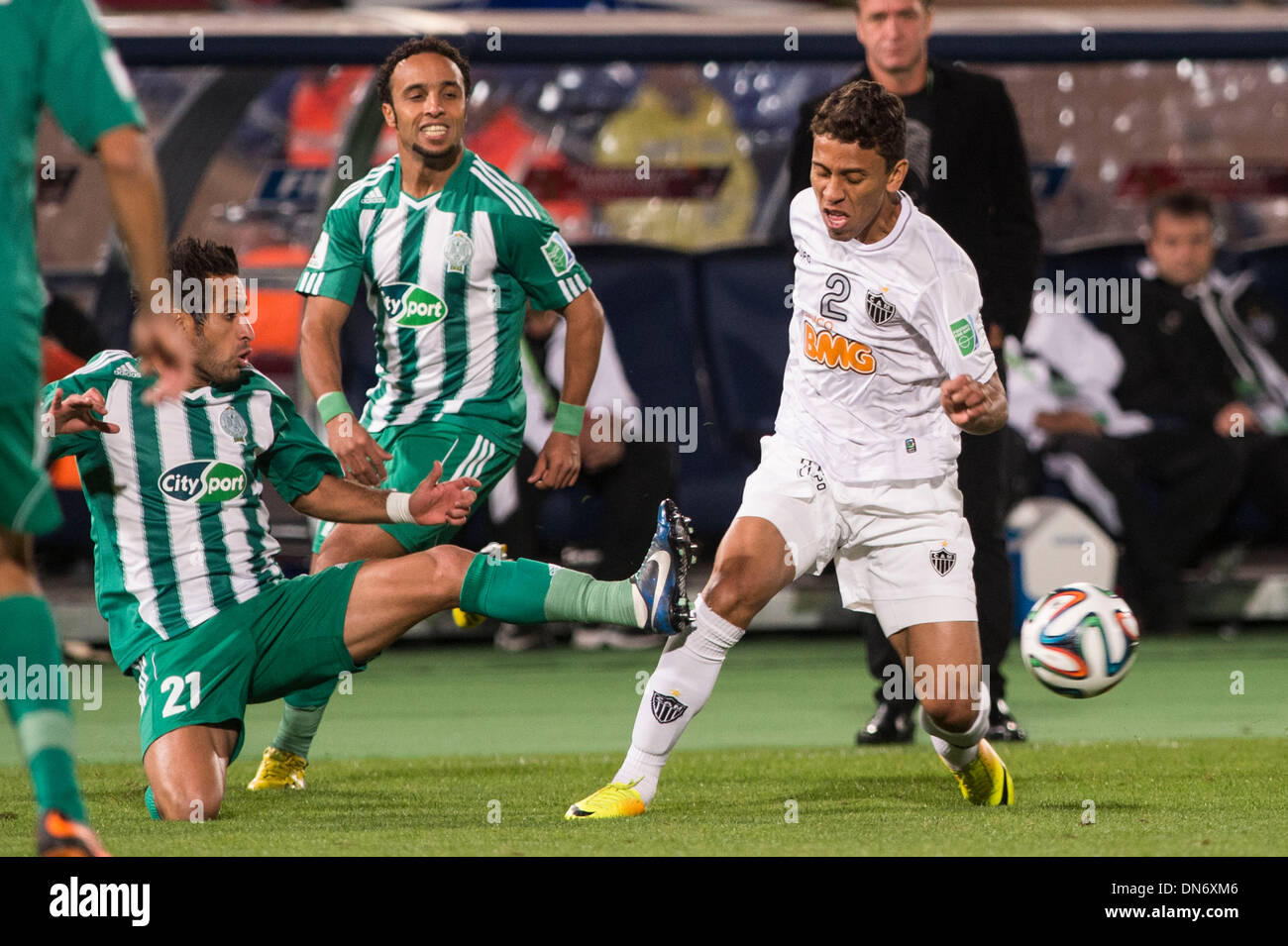 Marrakech, Morocco. 18th Dec, 2013. Adil Karrouchy (Raja), Marcos Rocha ...
