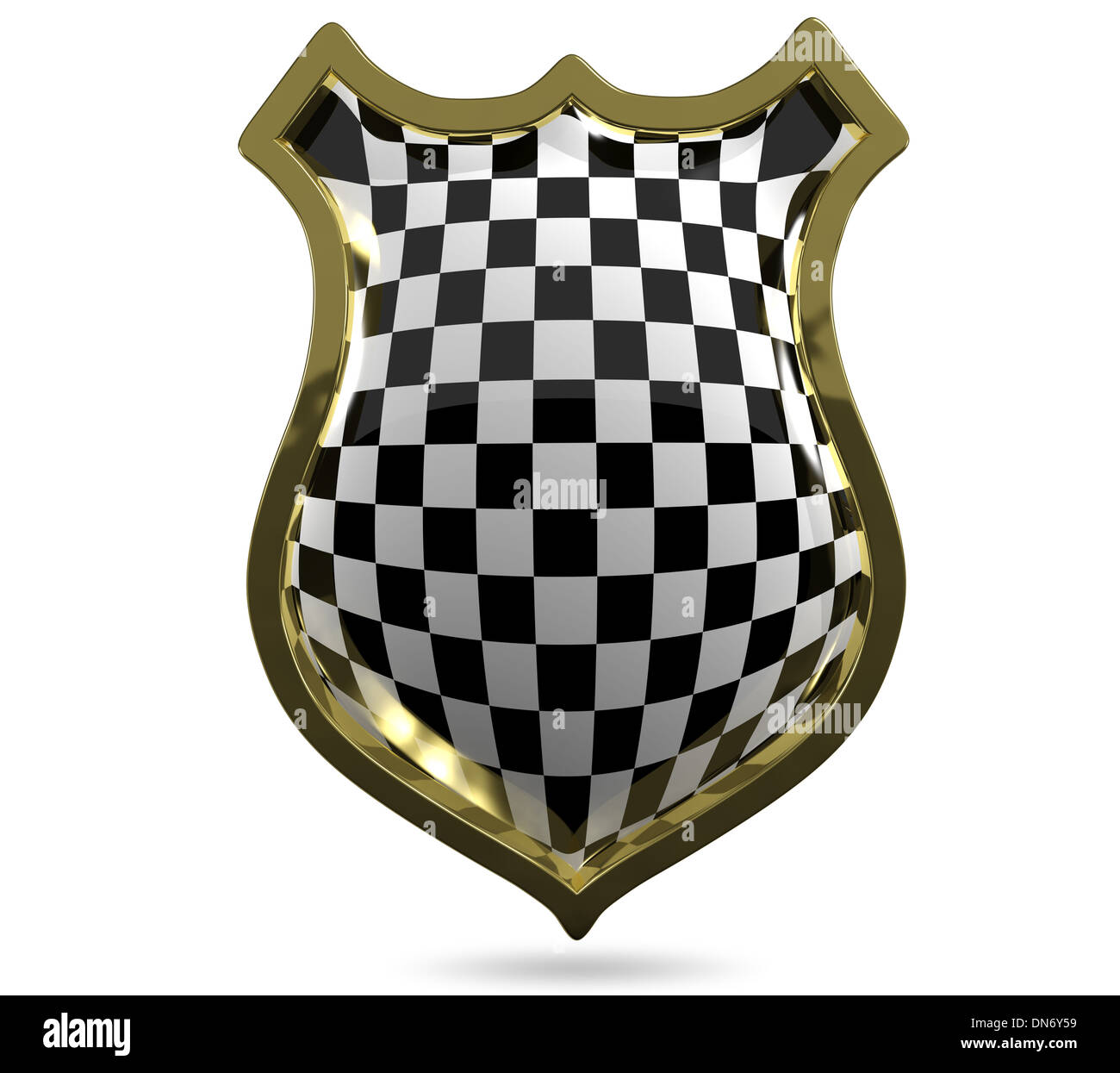 3d illustration of an abstract metallic chess shield Stock Photo - Alamy