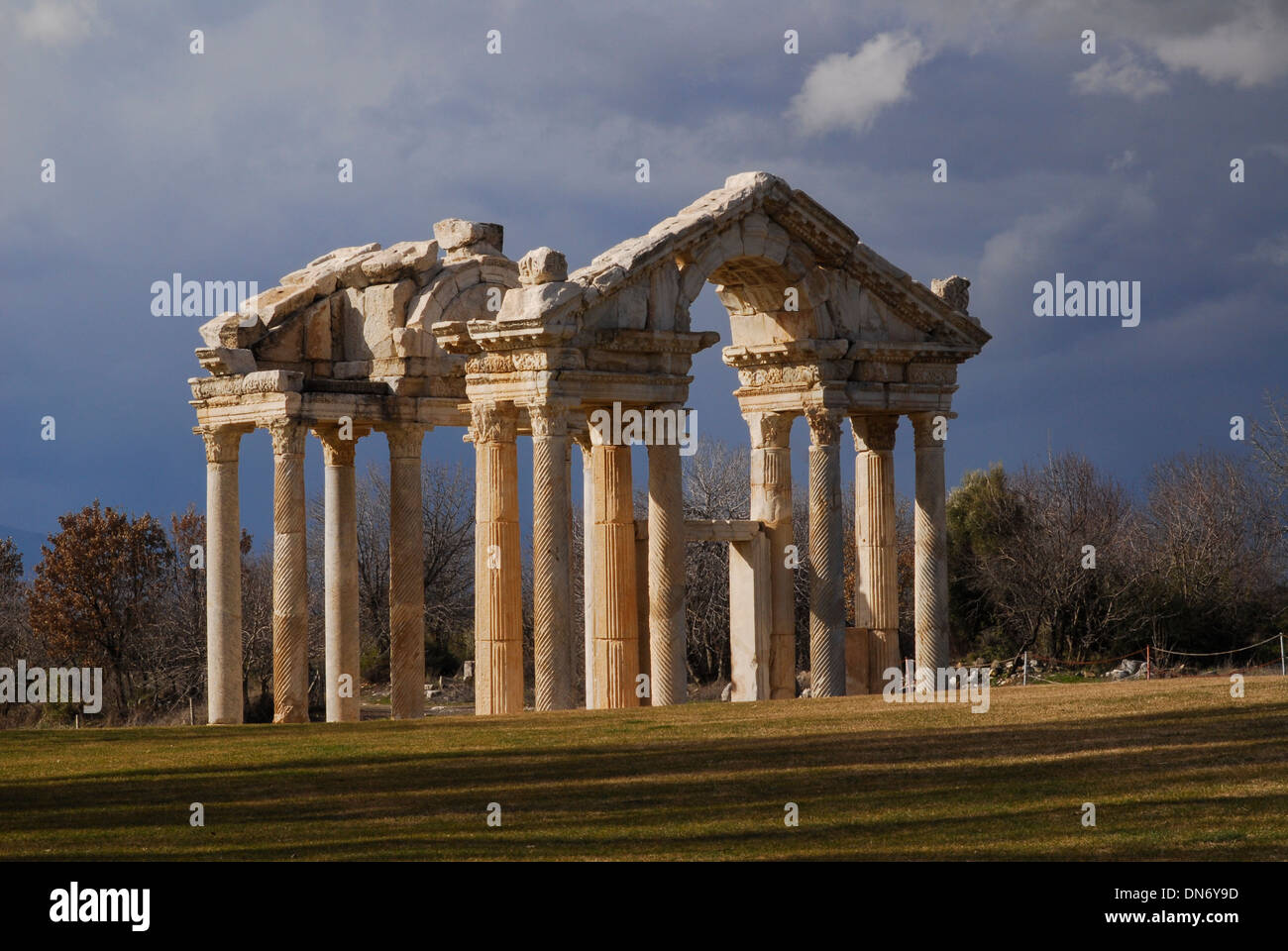 Monumental gateway (Tetrapylon) in the ancient Greek city of ...