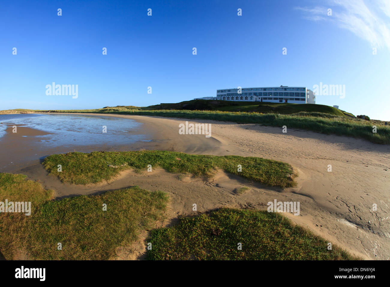 Bunbeg beach and Ostan Gweedore Hotel, Co. Donegal, Ireland Stock Photo ...