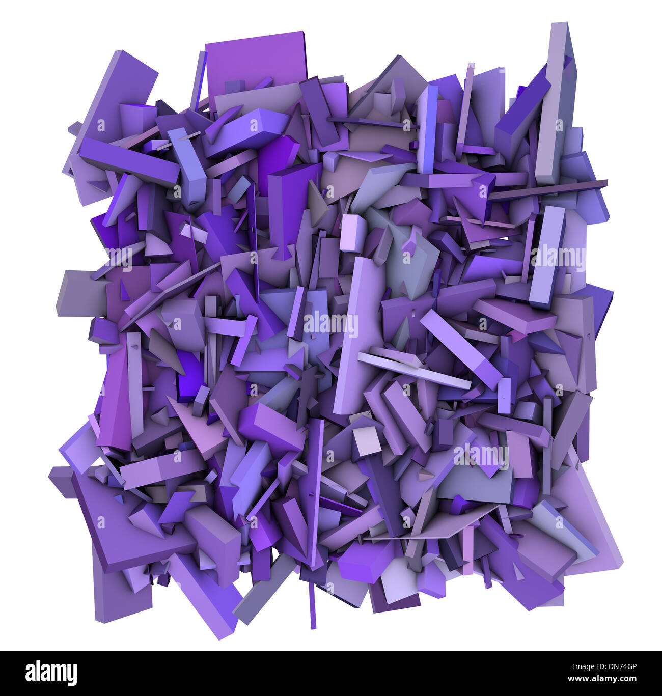 3d abstract fragmented pattern purple shape backdrop Stock Photo - Alamy