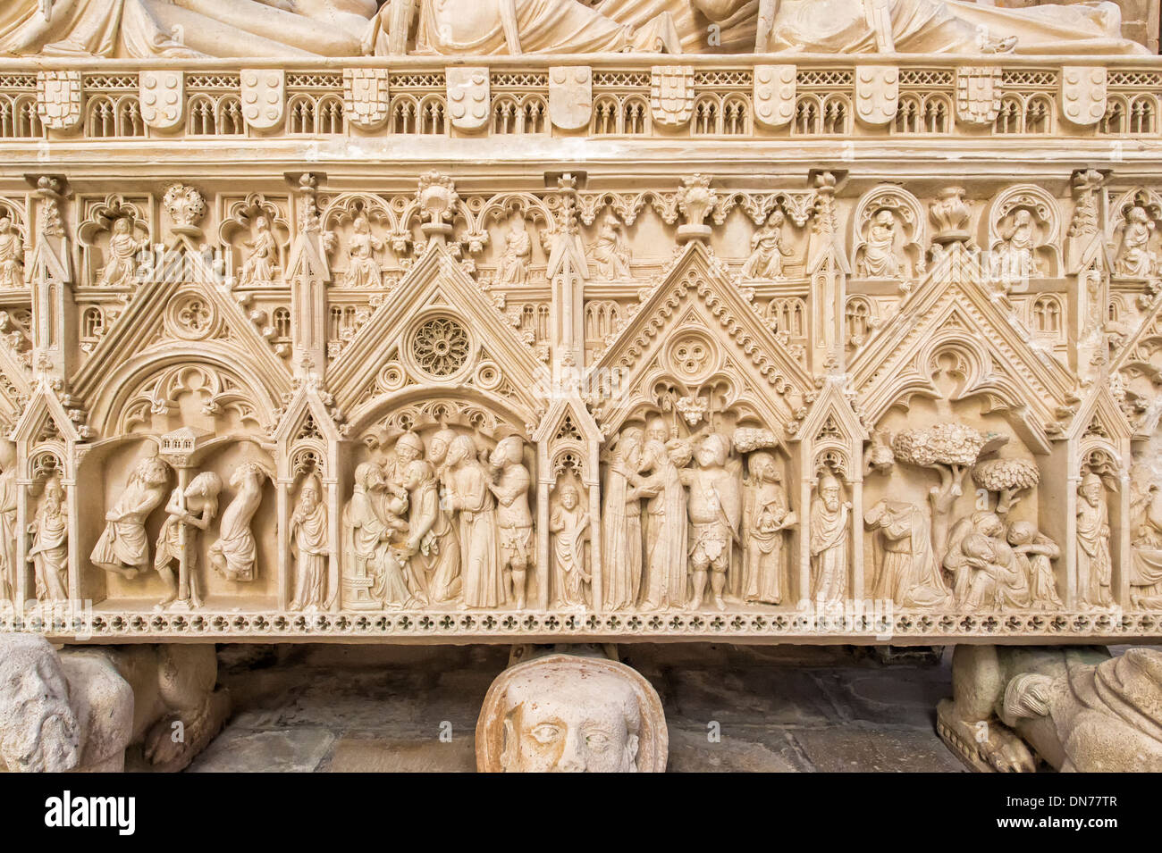 Santa Maria Monastery, Tomb of Dona Ines de Castro, Alcobaca, Portugal ...