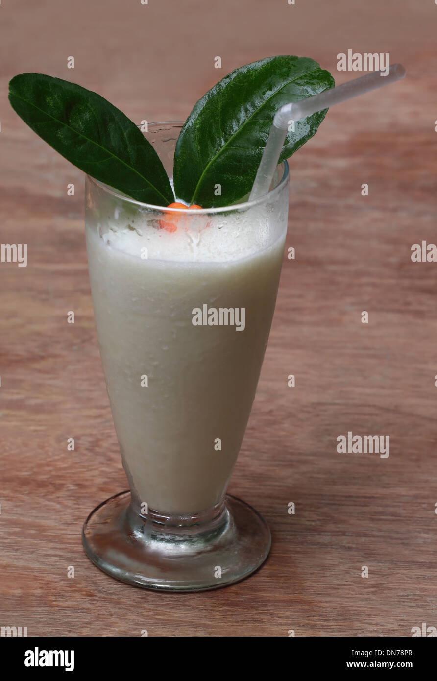 Fresh Lassi of Indian subcontinent on wooden surface Stock Photo - Alamy