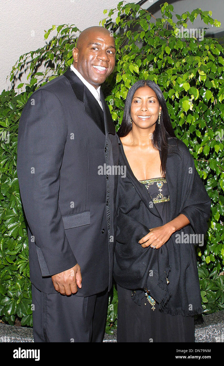 Oct. 27, 2002 - Beverly Hills, CALIFORNIA, USA - MAGIC JOHNSON AND WIFE ...