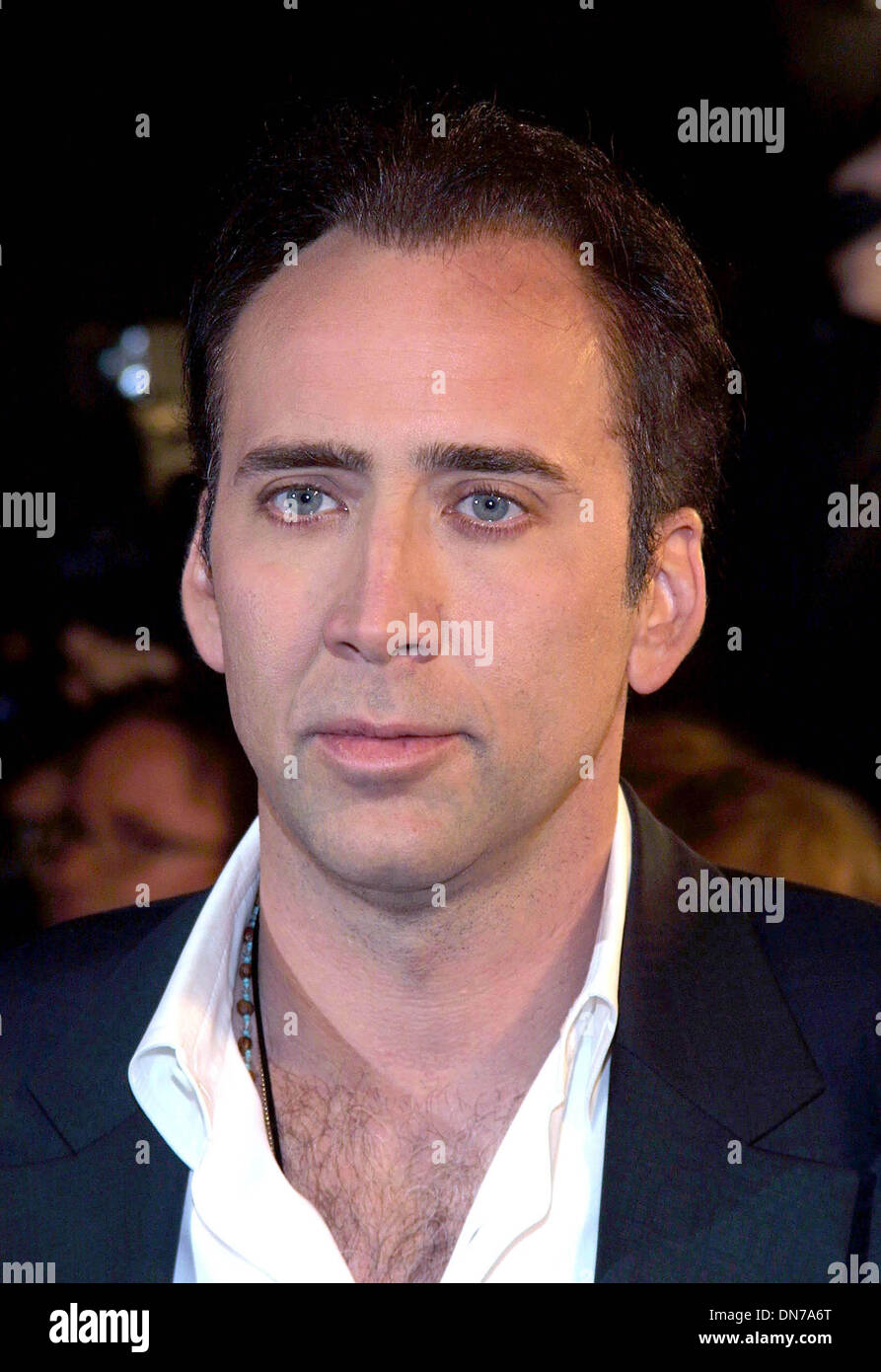 Dec. 3, 2002 - Los Angeles, CALIFORNIA, USA - NICOLAS CAGE ..K27308TR ...
