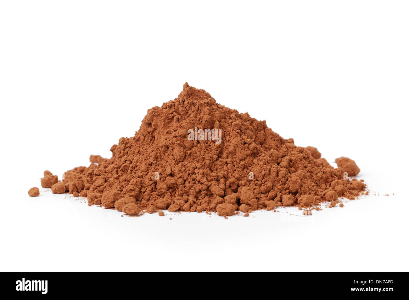heap of fresh cacao powder, on white background Stock Photo - Alamy