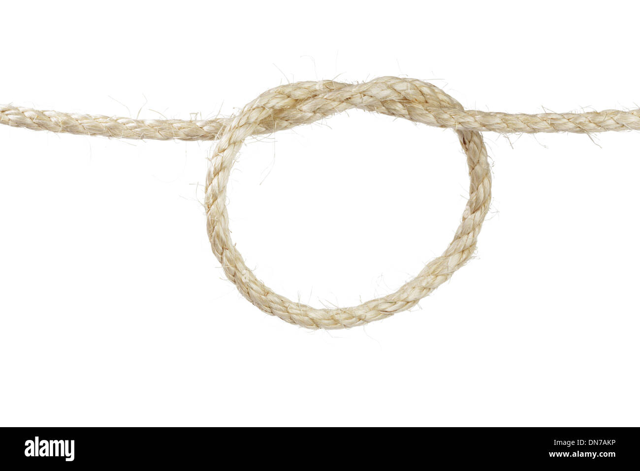 loop from sisal rope, on white background Stock Photo - Alamy