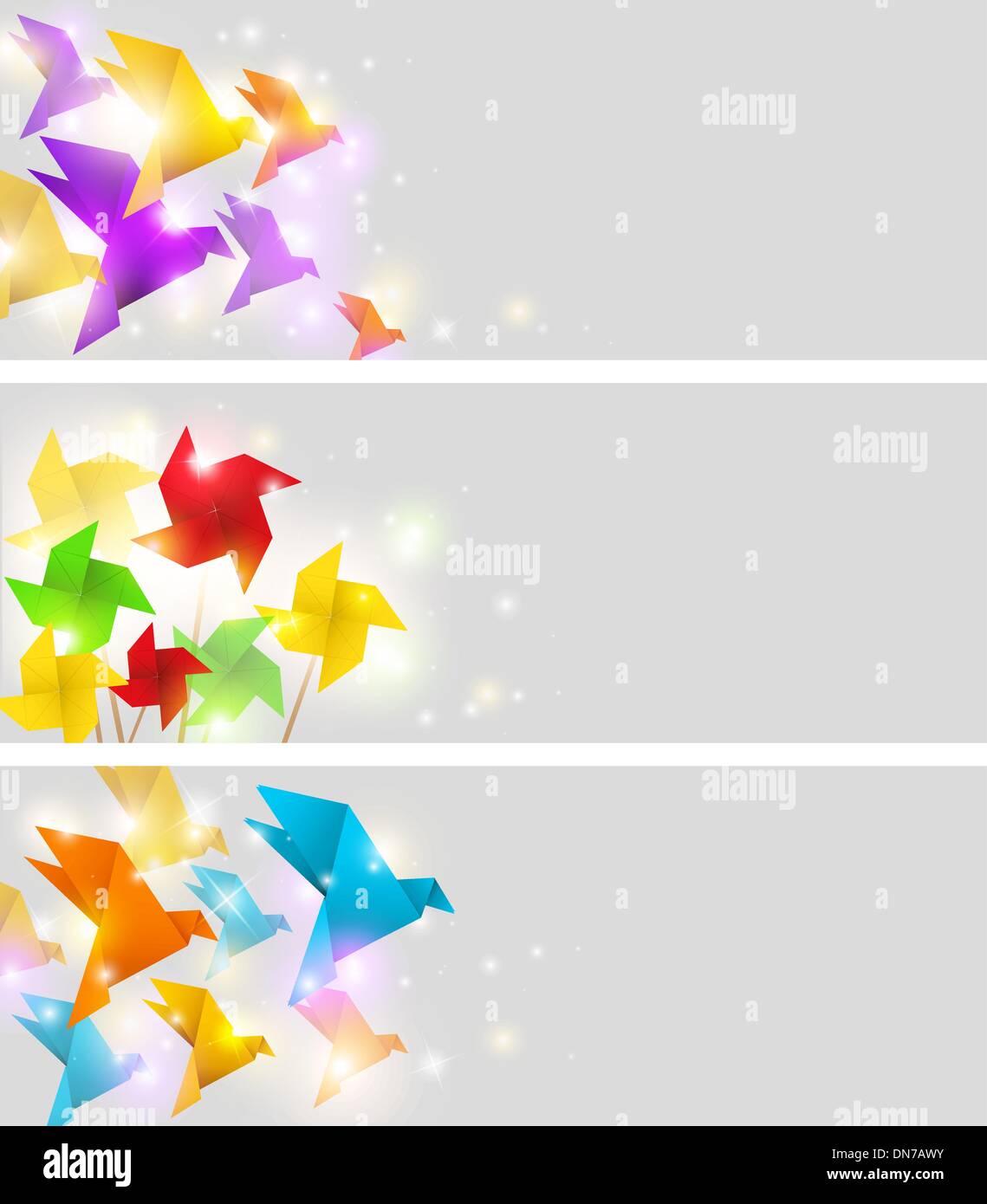 Banners with origami Stock Vector Image & Art - Alamy