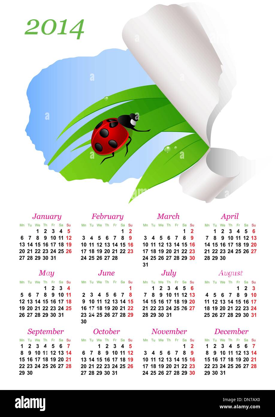 Calendar leaf Cut Out Stock Images & Pictures - Alamy