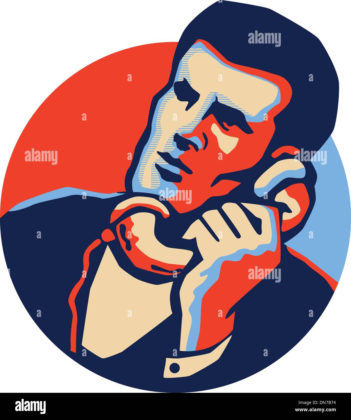 Vintage telephone talking Stock Vector Images - Alamy